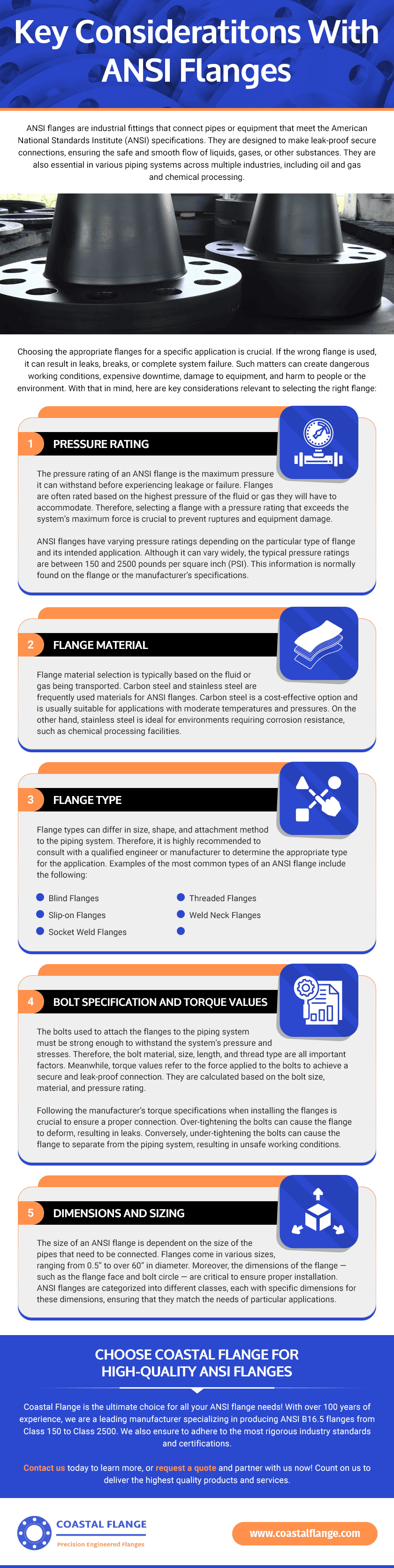 Key Considerations With ANSI Flanges - Coastal Flange